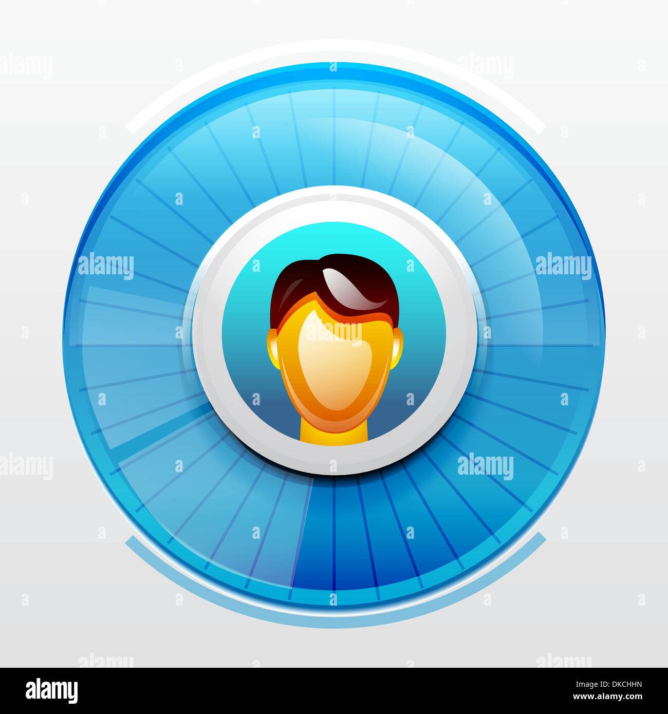 Vector blue round user icon Stock Vector Image & Art - Alamy