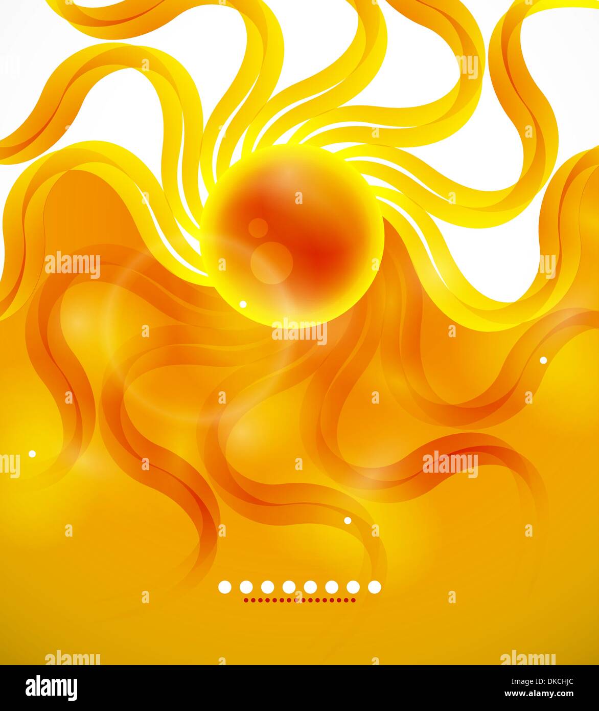 Vector illustration of orange light with sun Stock Vector Image & Art ...