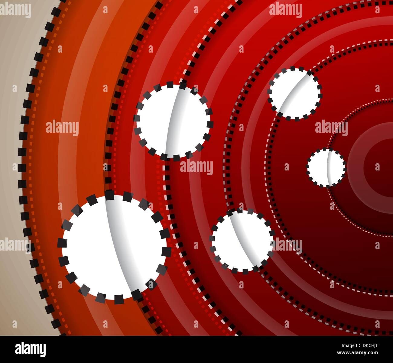 Abstract red circle background with banners Stock Vector Image & Art ...