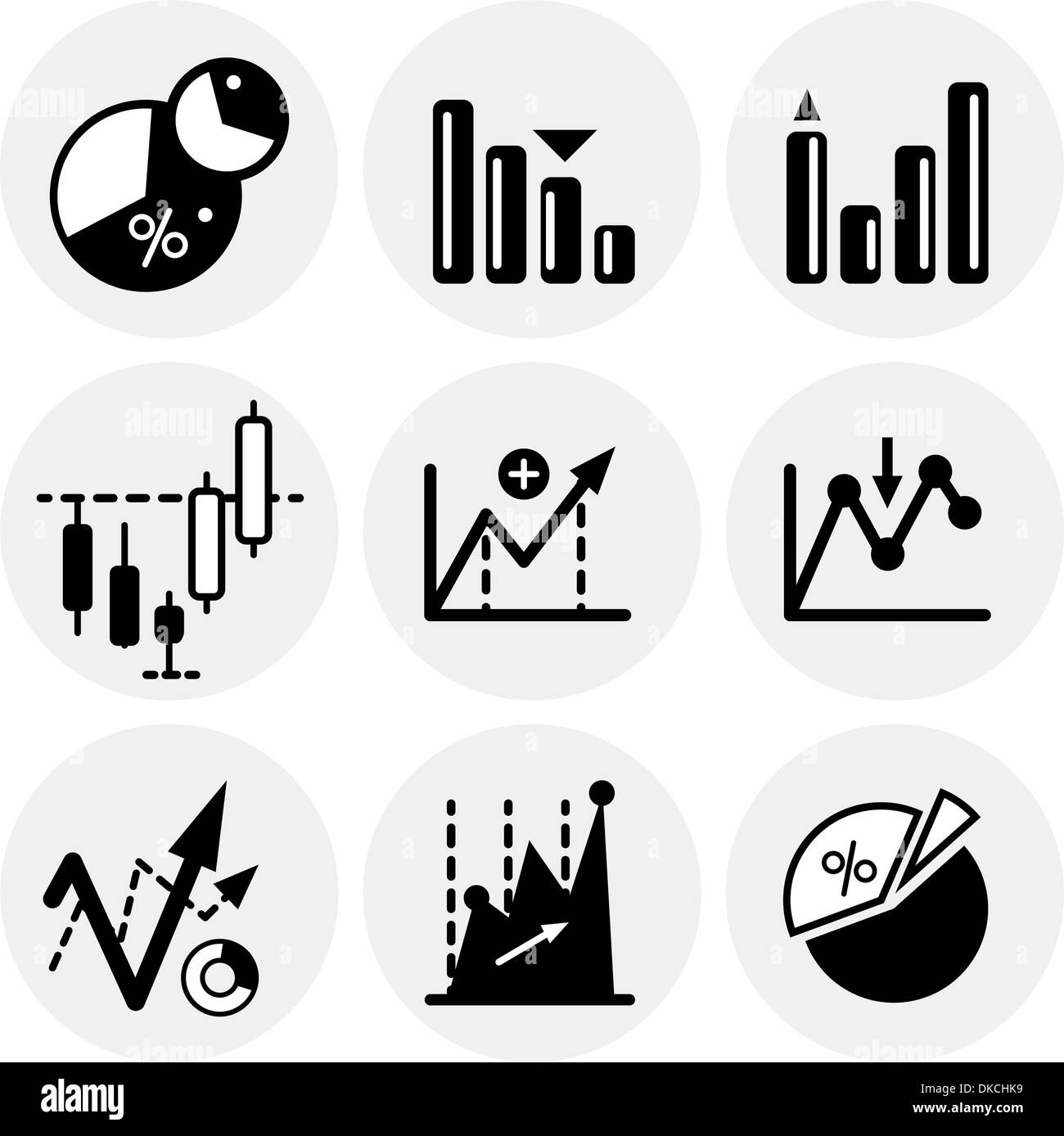 Vector black statistics icons. Icon set Stock Vector Image & Art - Alamy