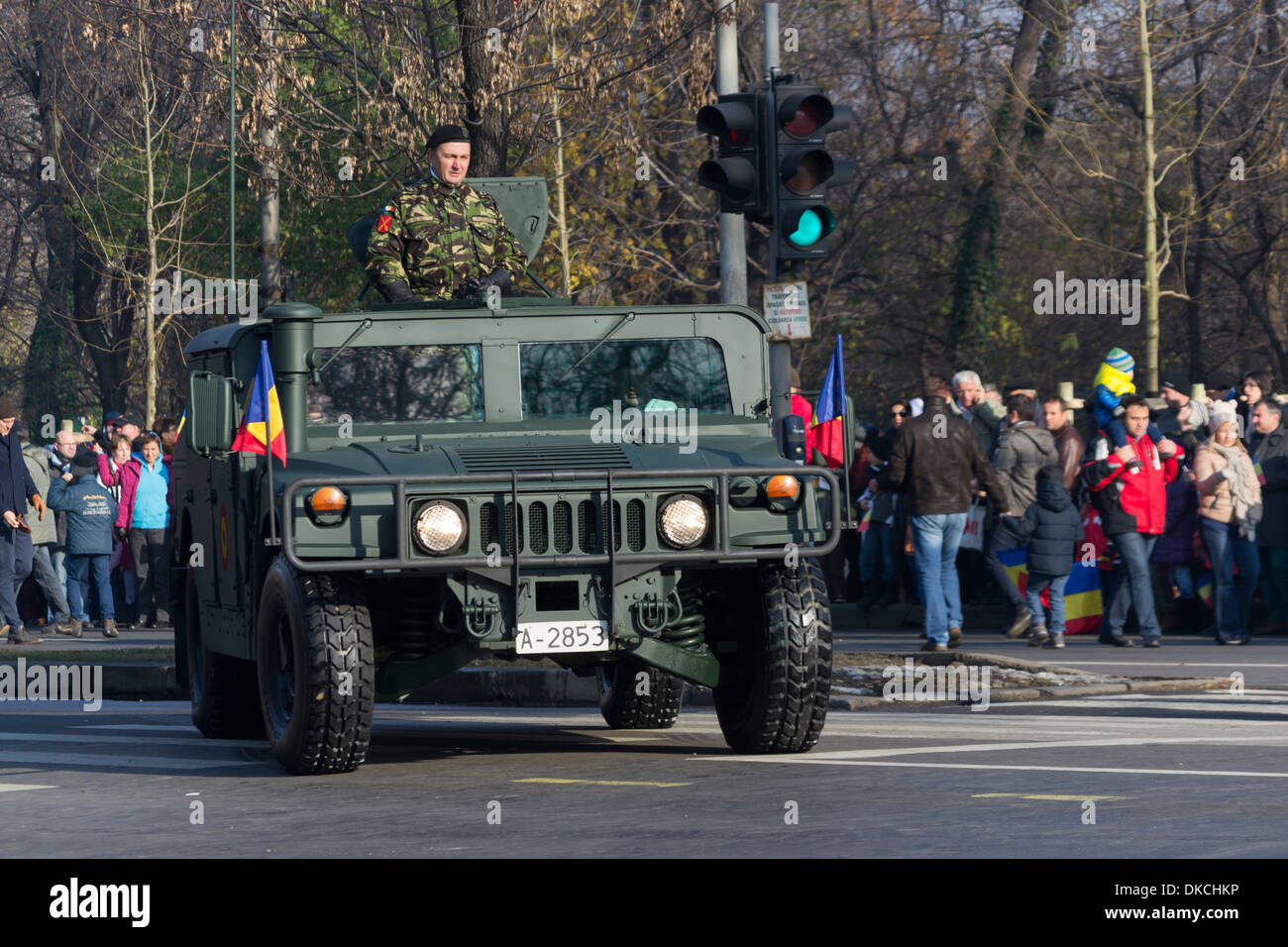 Green military Humvee - December 1st, Parade on Romania's National Day ...