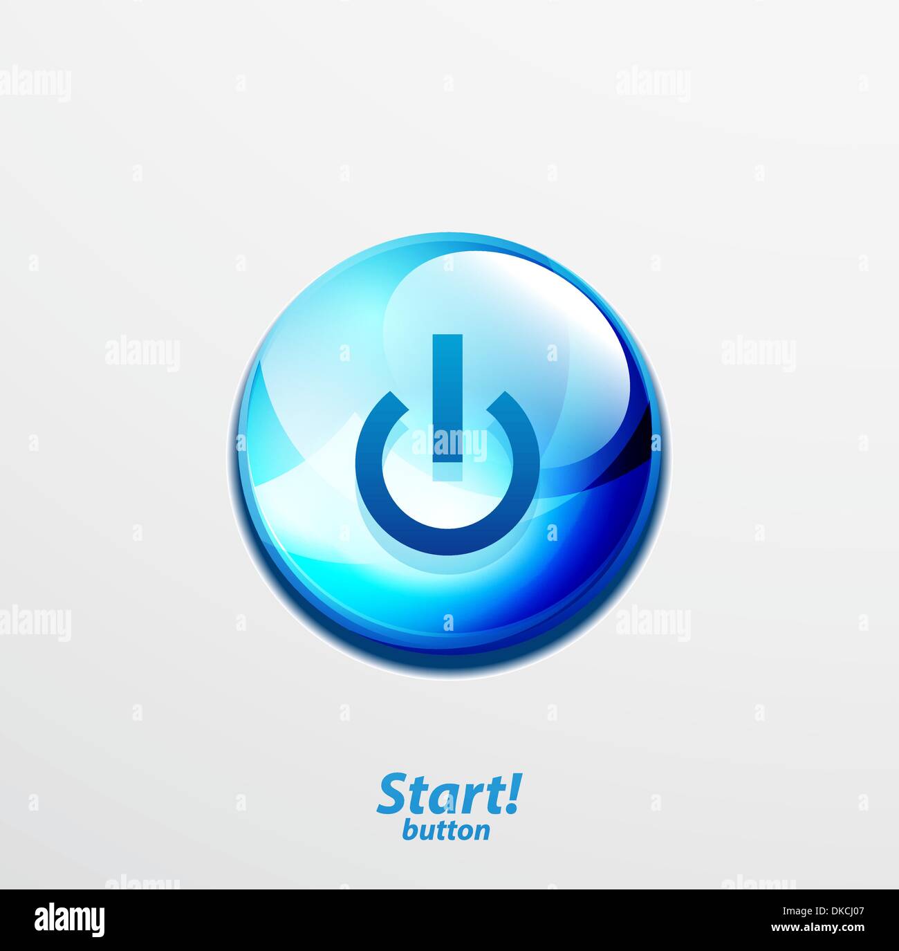 Glossy Power | start button. Vector icon Stock Vector Image & Art - Alamy