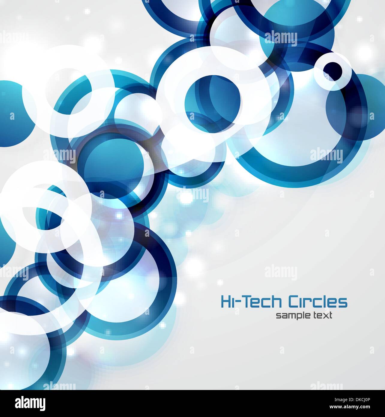 Vector abstract background: colorful circles with sample text Stock ...