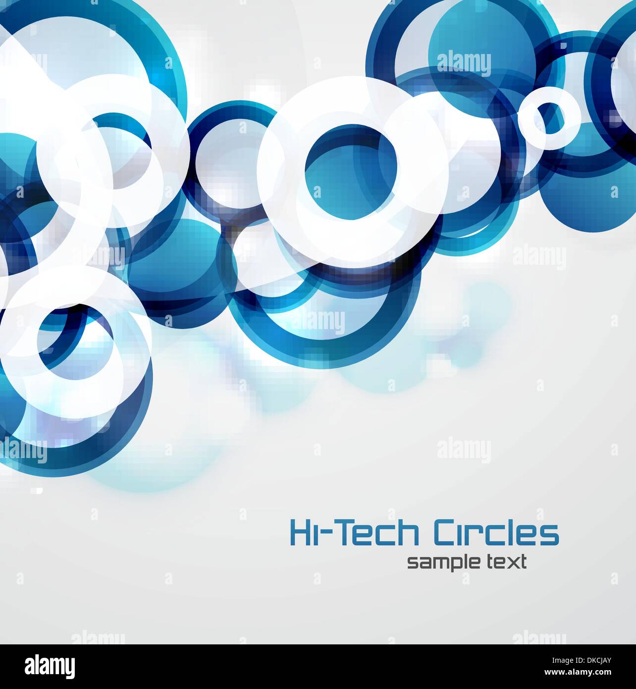 Vector abstract background: colorful circles with sample text Stock ...