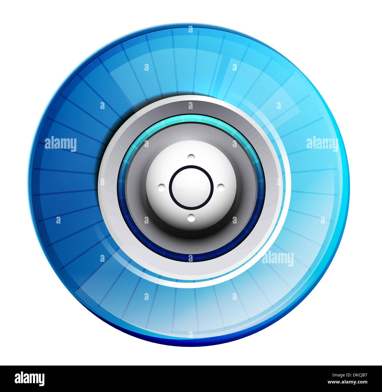 Blue glossy UI control panel. Vector illustration Stock Vector Image ...