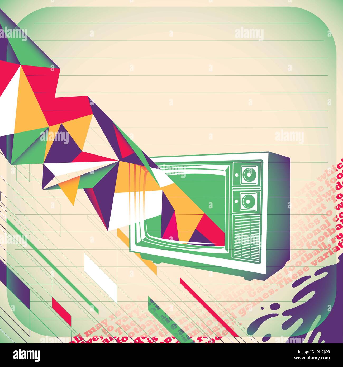 Abstract banner with tv Stock Vector Image & Art - Alamy