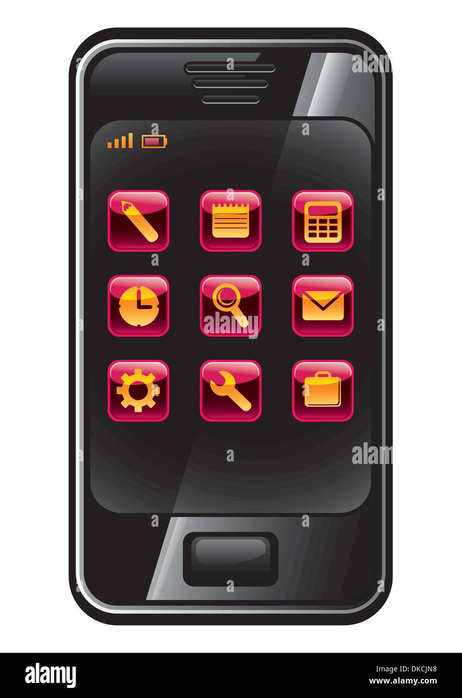 Stylized phone Cut Out Stock Images & Pictures - Alamy