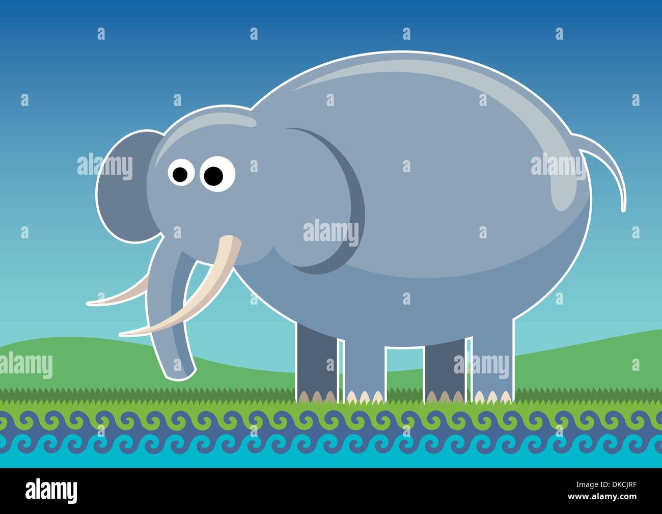 Illustrated comic elephant Stock Vector Image & Art - Alamy