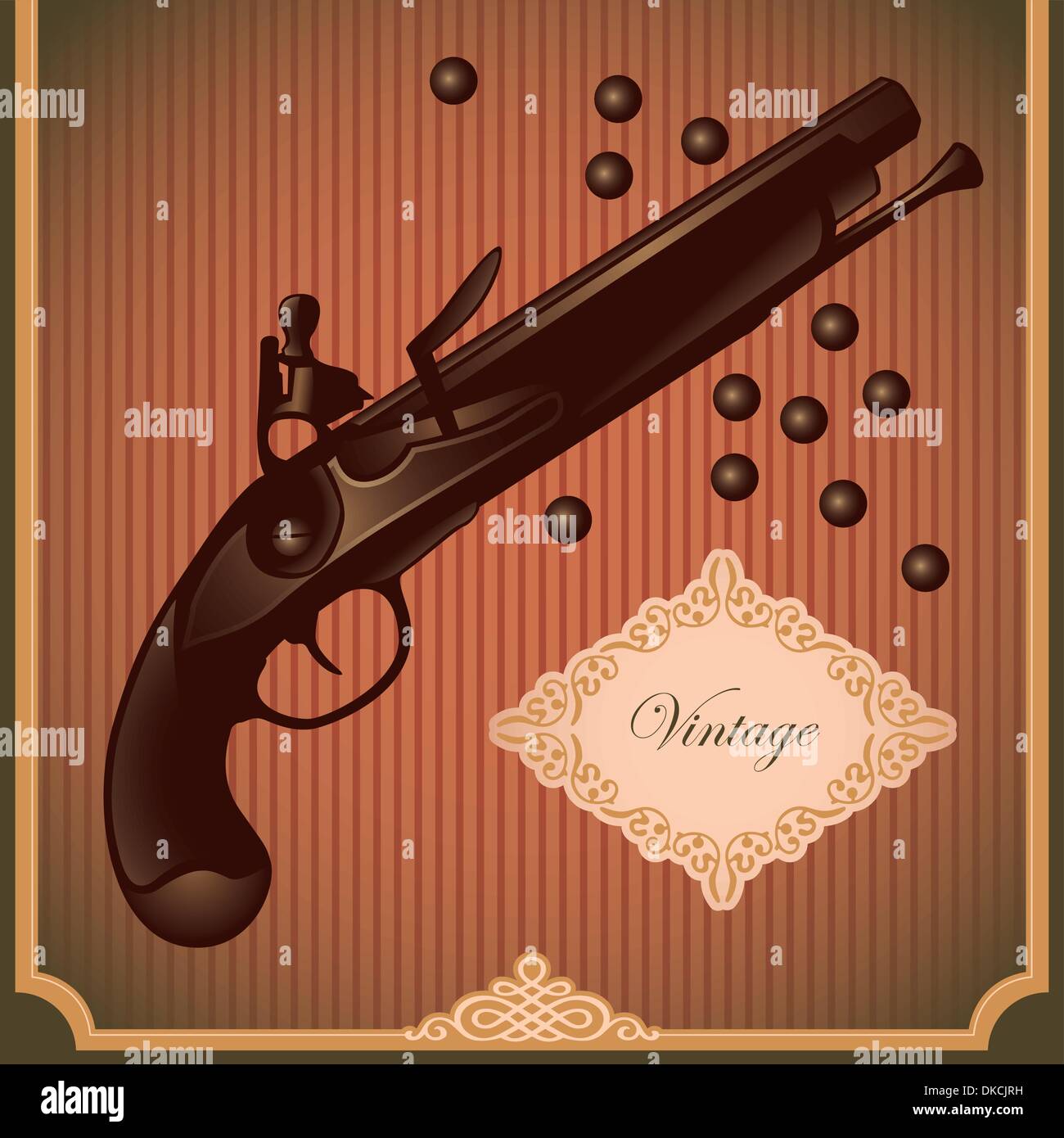 Old gun blood Stock Vector Images - Alamy