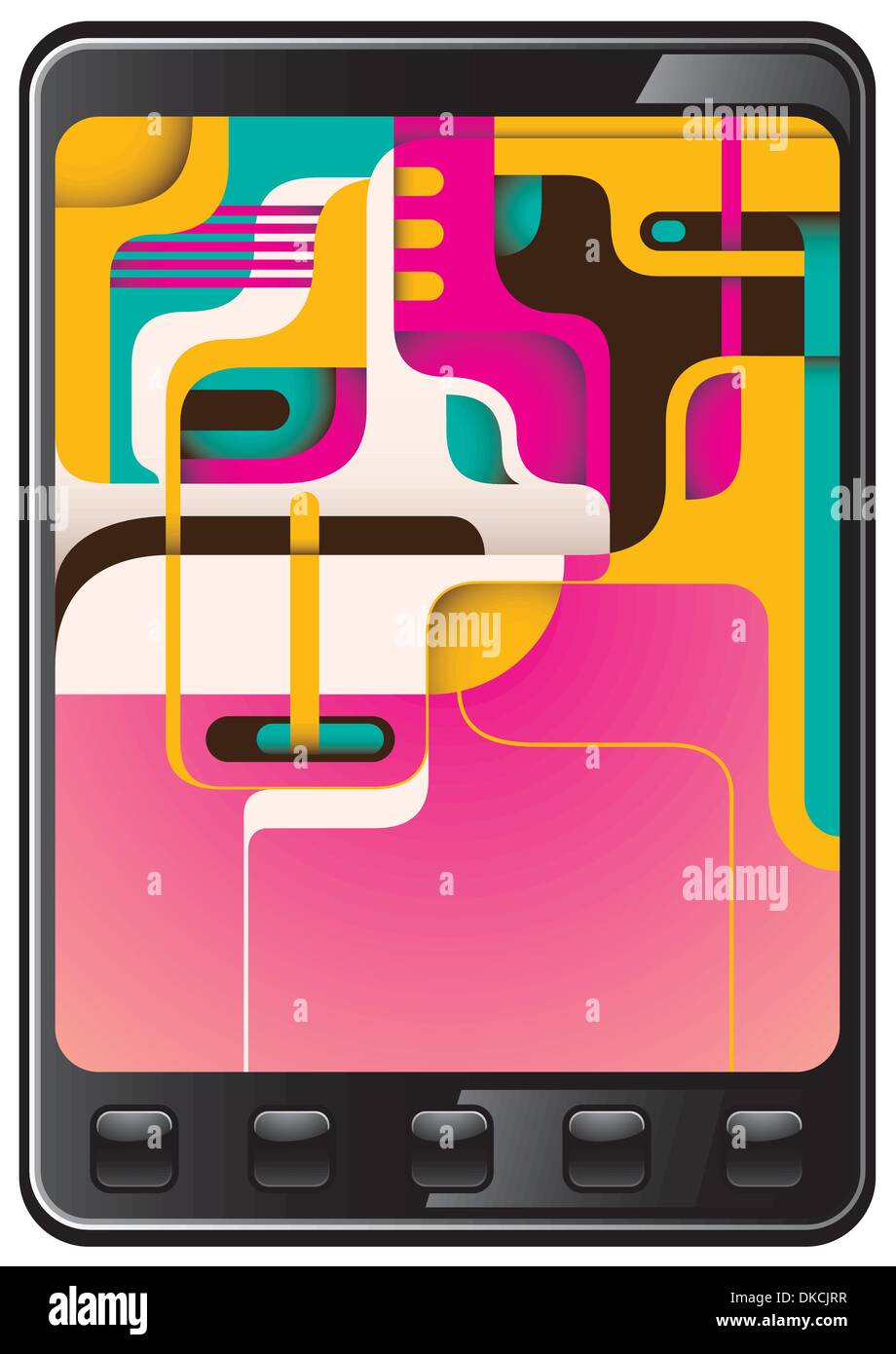 Illustrated technology background Stock Vector Image & Art - Alamy