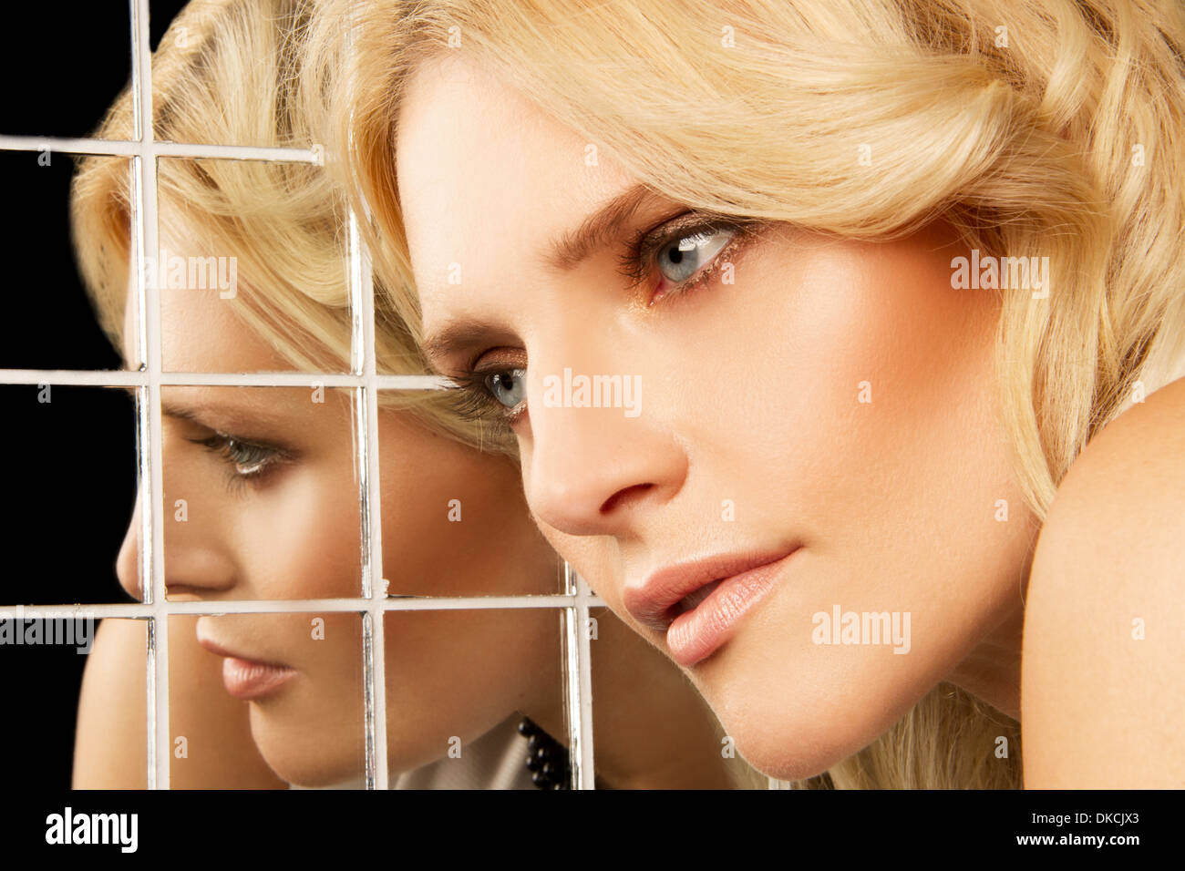 1980s woman mirror hi-res stock photography and images - Alamy