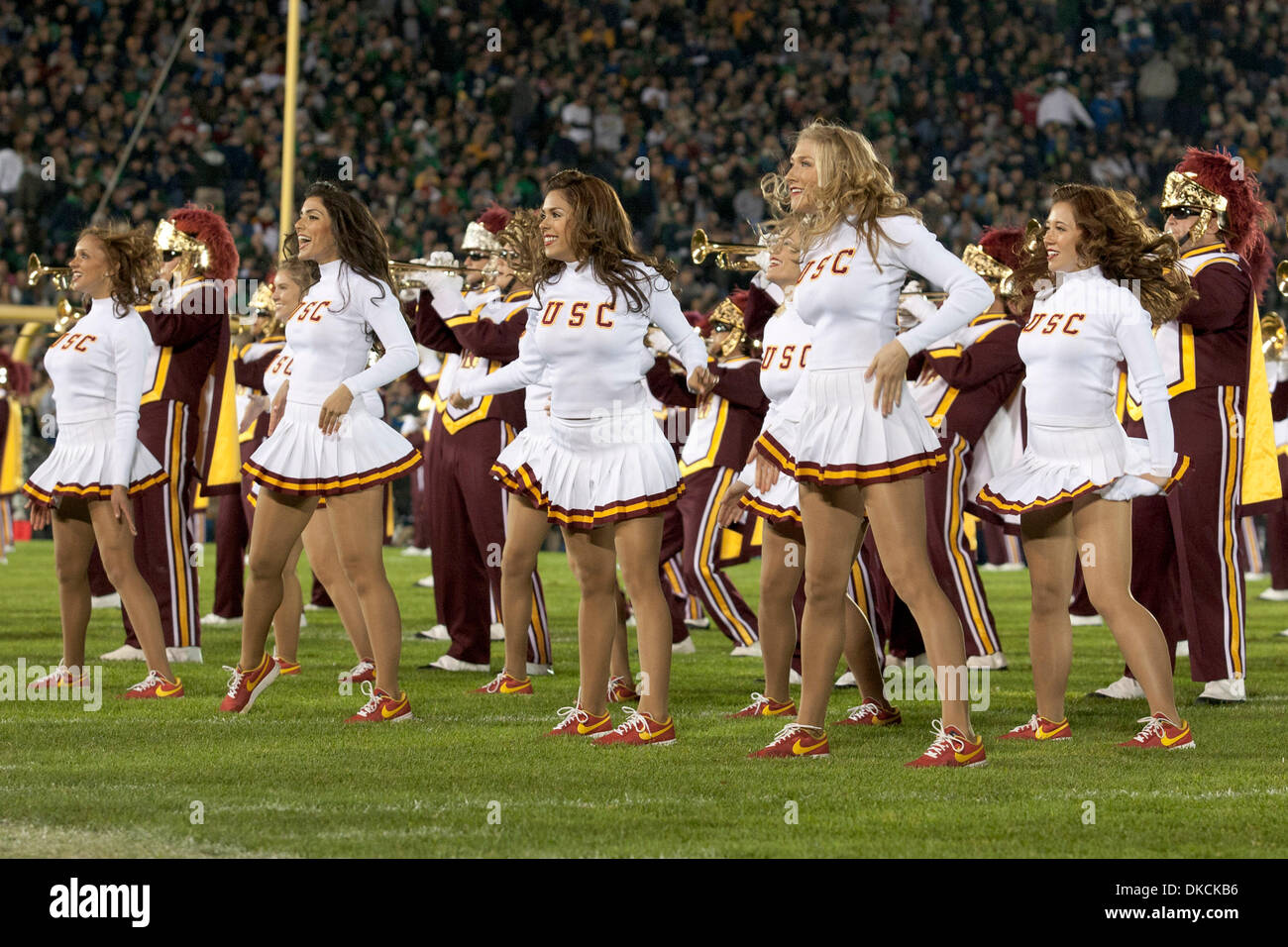 Oct. 22, 2011 - South Bend, Indiana, U.S - USC Song Girls perform ...