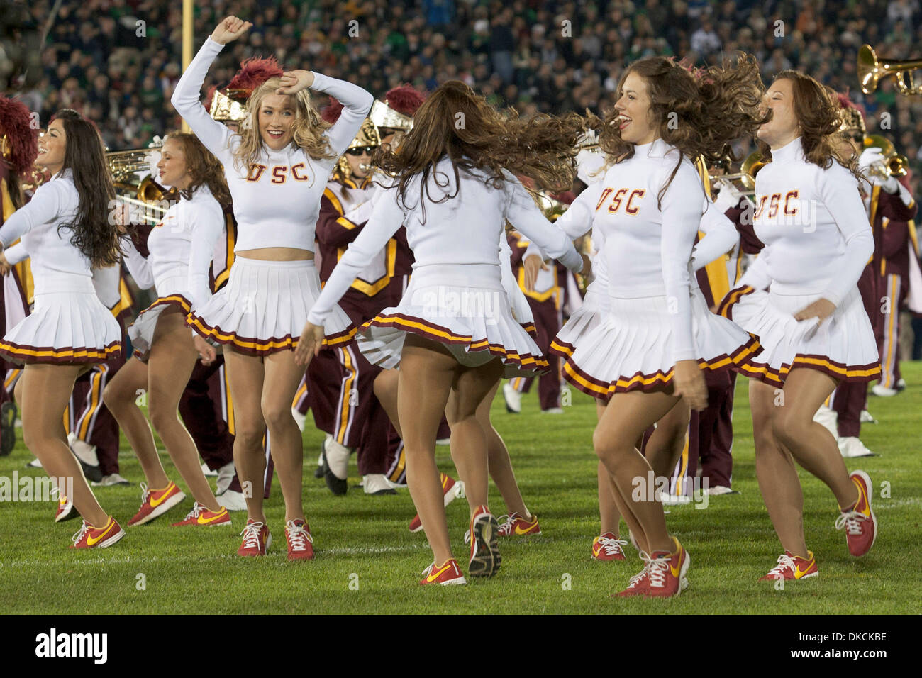 Oct. 22, 2011 - South Bend, Indiana, U.S - USC Song Girls perform ...