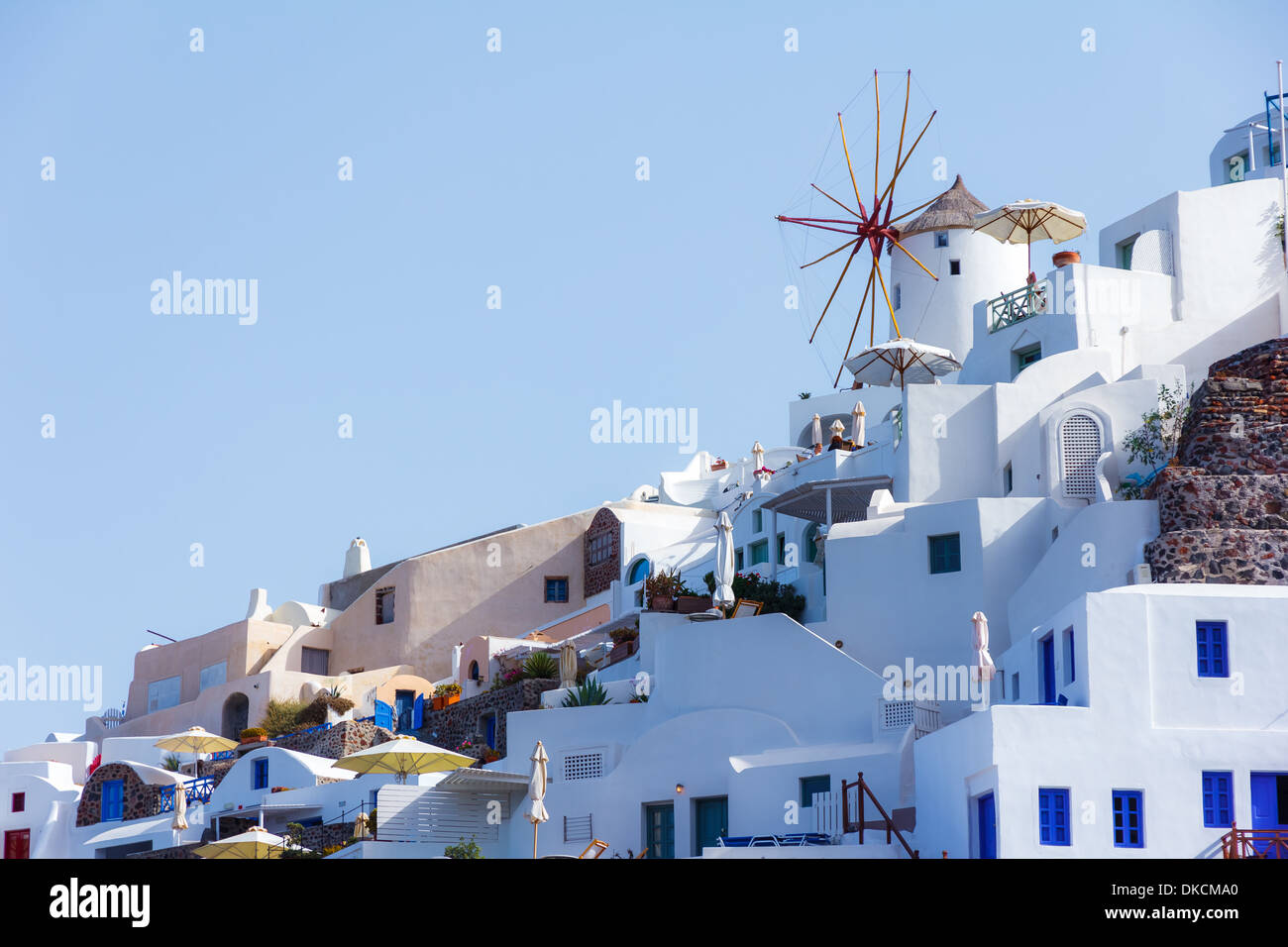 Beautiful Oia village in Santorini island Greece, building details ...