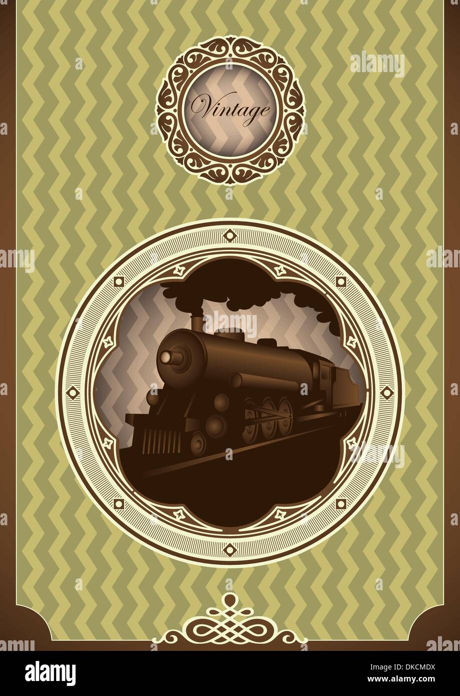 Vintage locomotive photo Stock Vector Images - Alamy