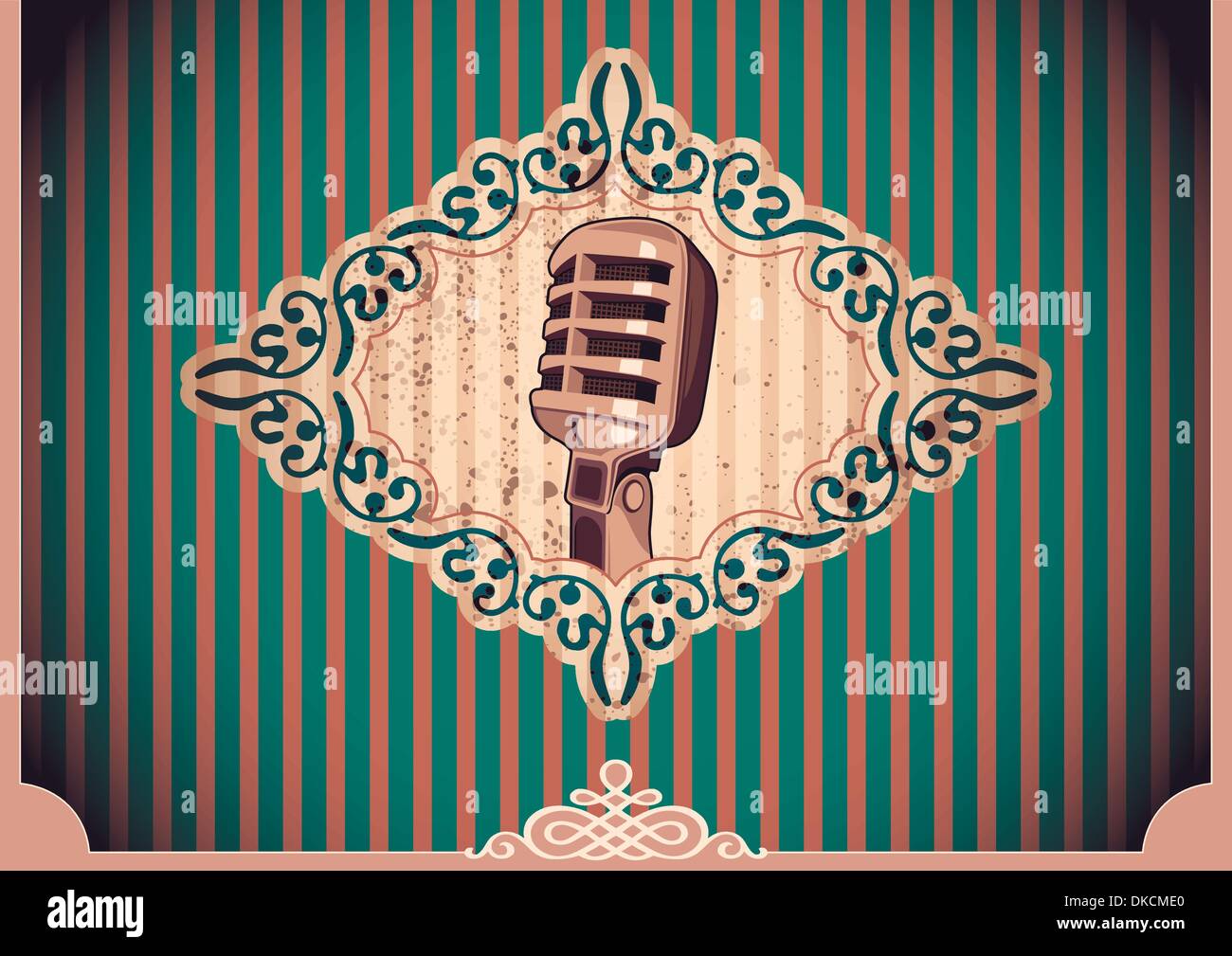 Vintage microphone poster hi-res stock photography and images - Alamy