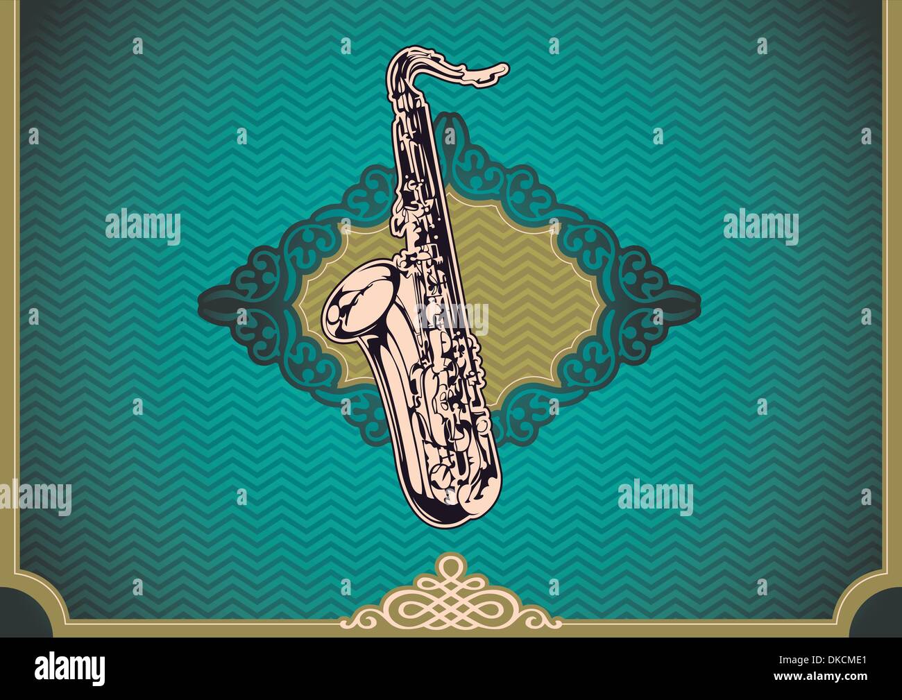 Vintage poster with saxophone Stock Vector Image & Art - Alamy