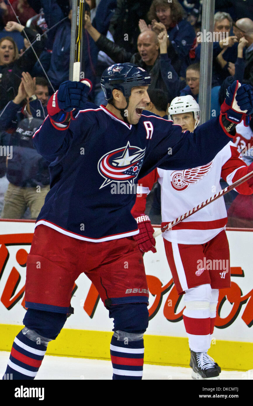 Oct. 25, 2011 - Columbus, Ohio, U.S - Columbus Blue Jackets left wing R ...