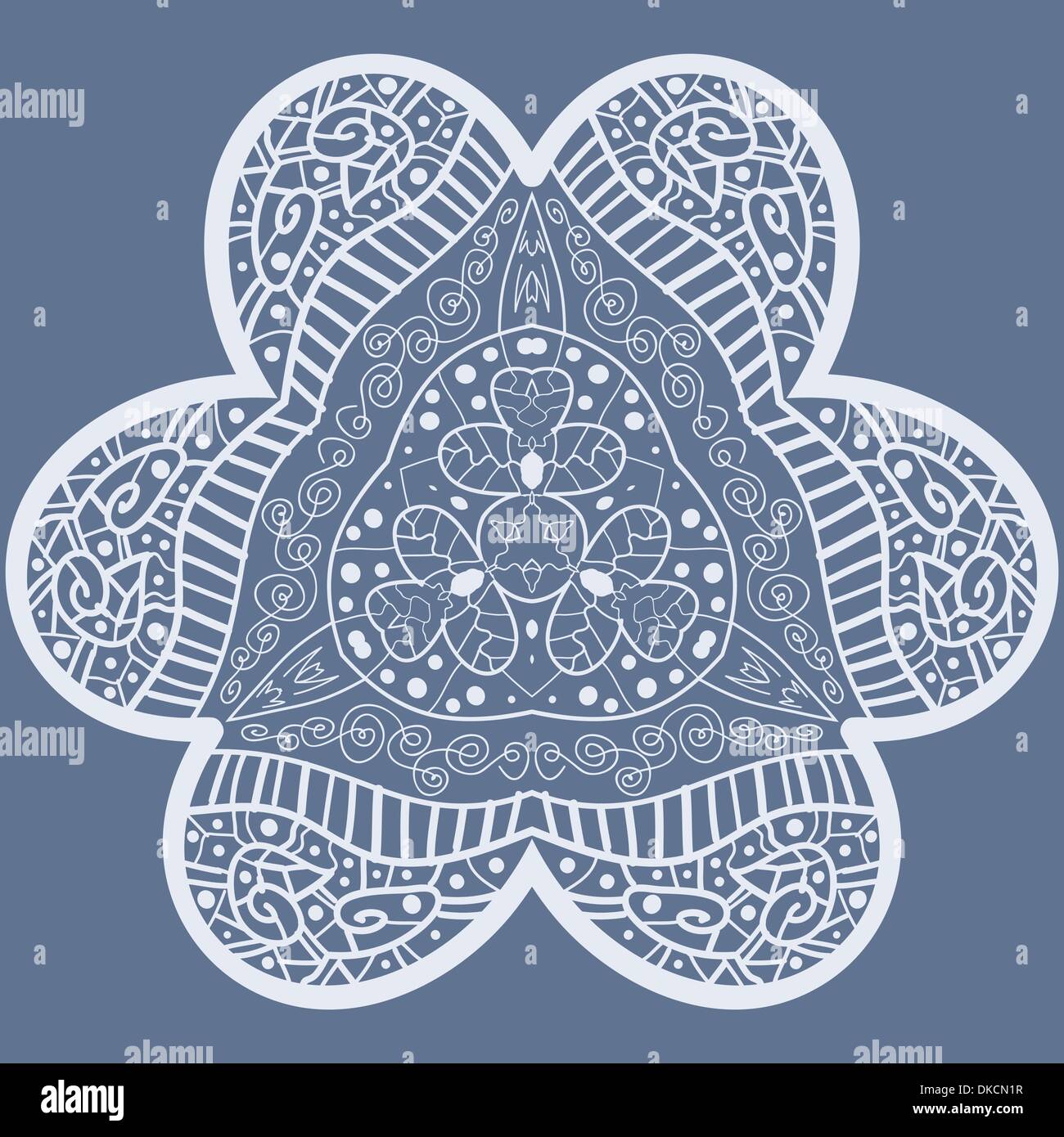 Flower of nice curly ornament outline illustration Stock Vector Image ...