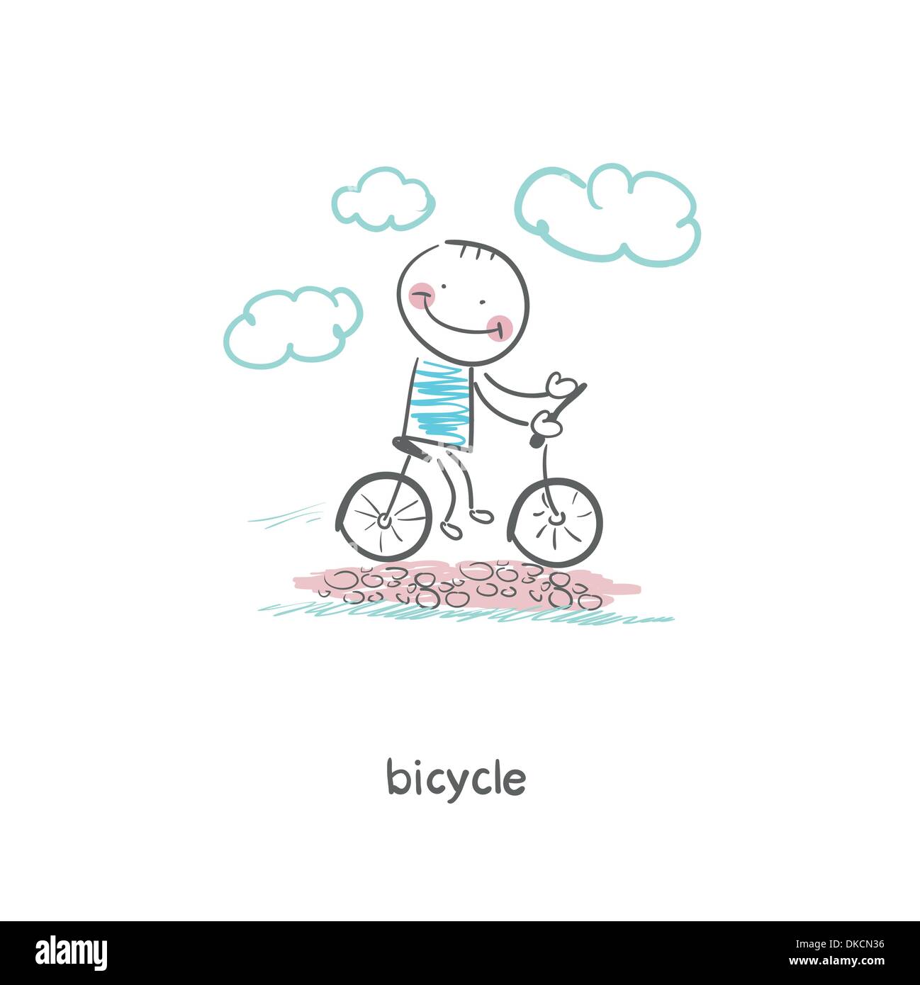 Man bicycle child Stock Vector Images - Alamy