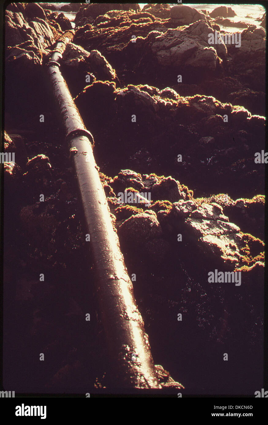 PIPE LEADING OUT TO PACIFIC OCEAN 543170 Stock Photo - Alamy