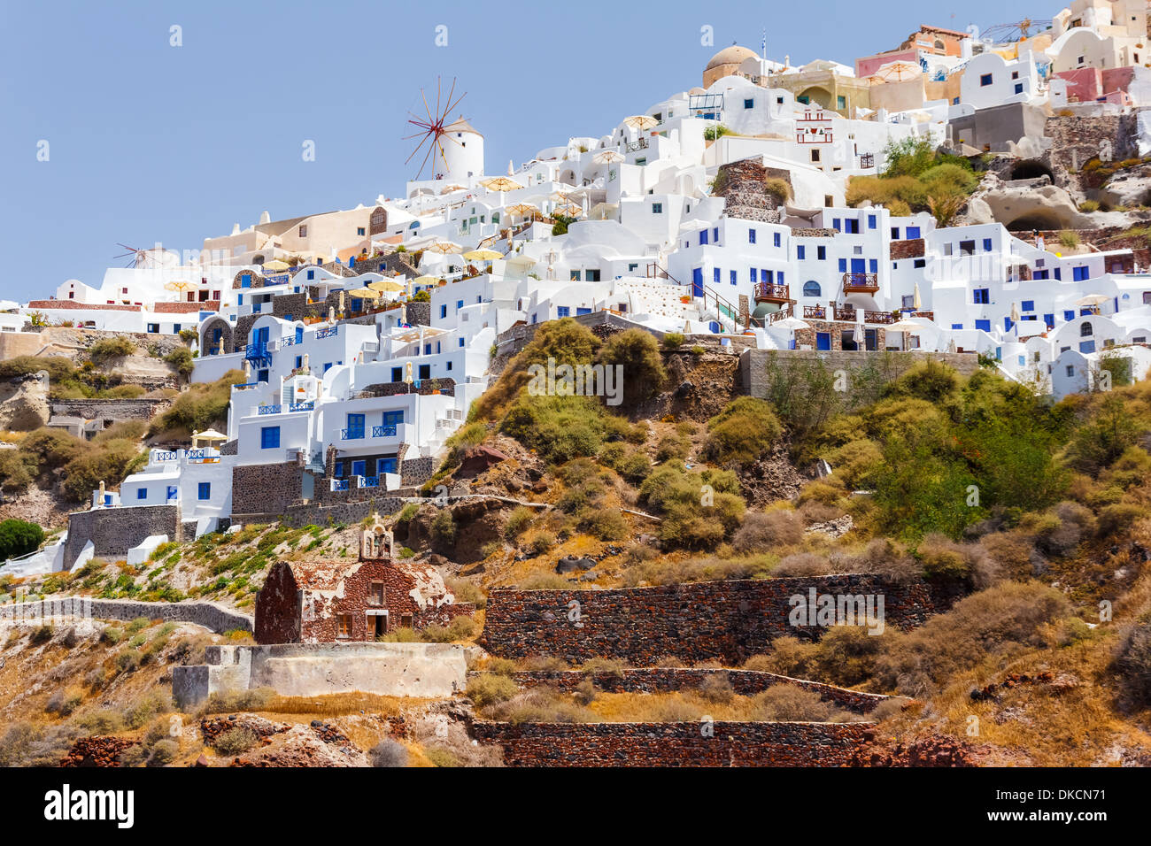 Beautiful Oia village in Santorini island Greece, building details ...