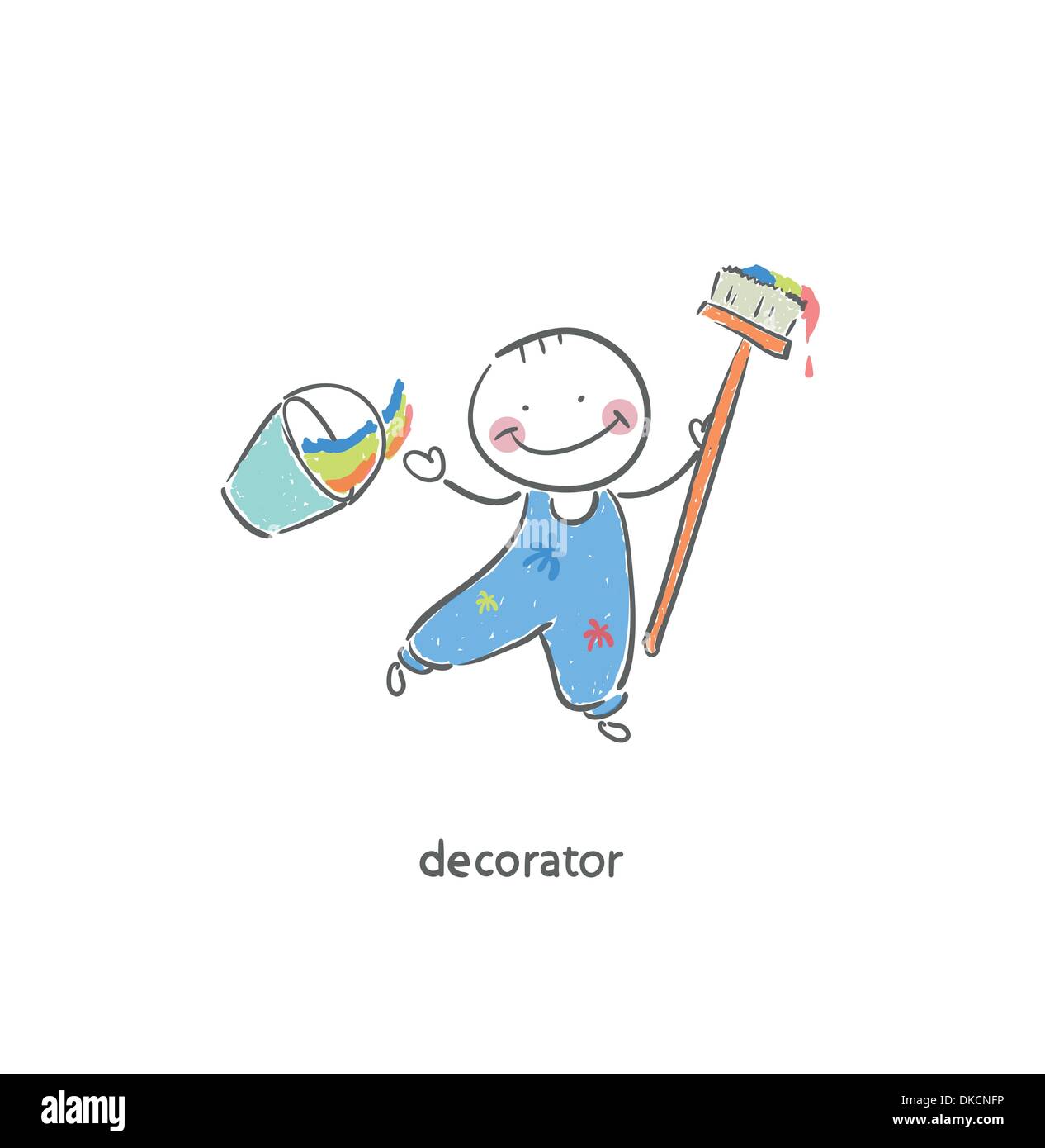 Decorator painting Stock Vector Images - Alamy