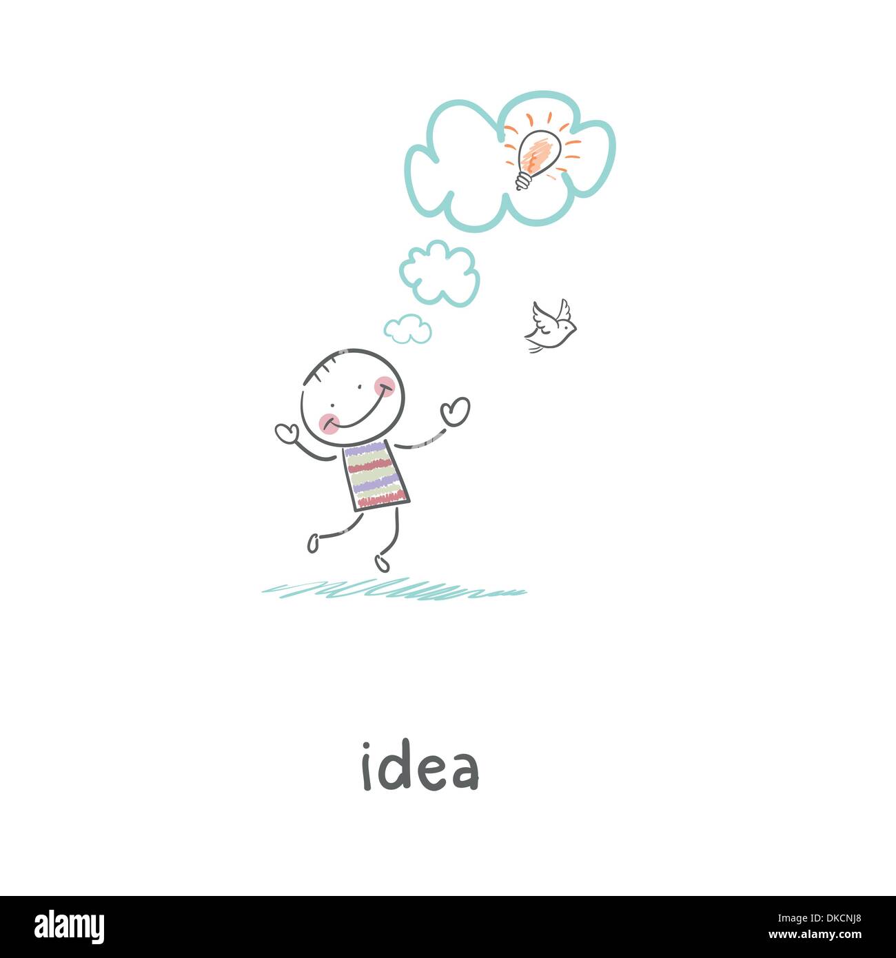 Cartoon woman great idea hi-res stock photography and images - Alamy
