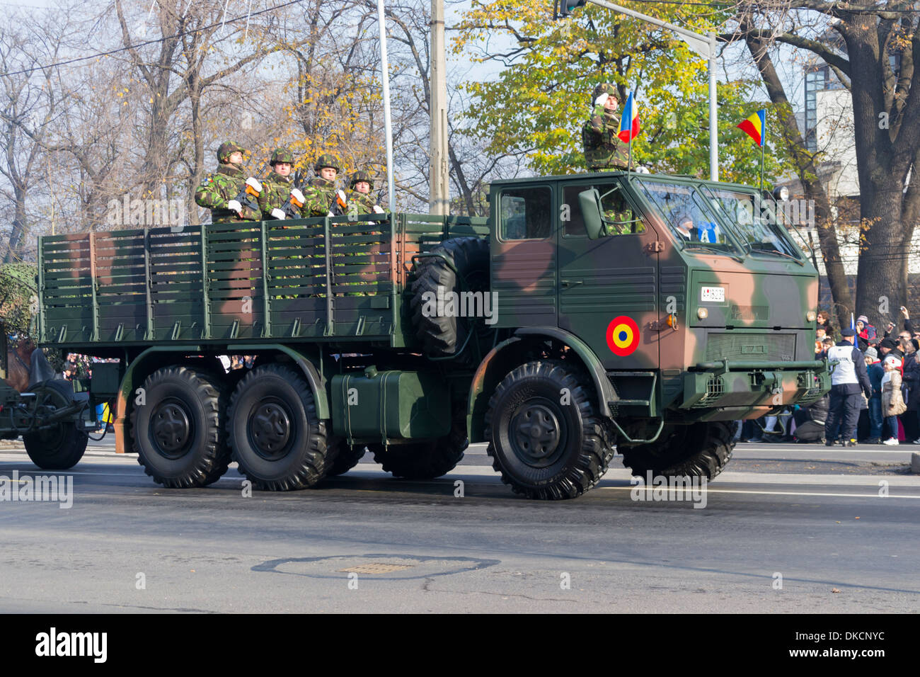 OERLIKON anti-aircraft defence system - December 1st, Parade on Romania ...