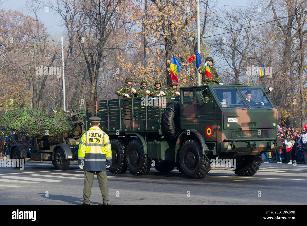 OERLIKON anti-aircraft defence system - December 1st, Parade on Romania ...