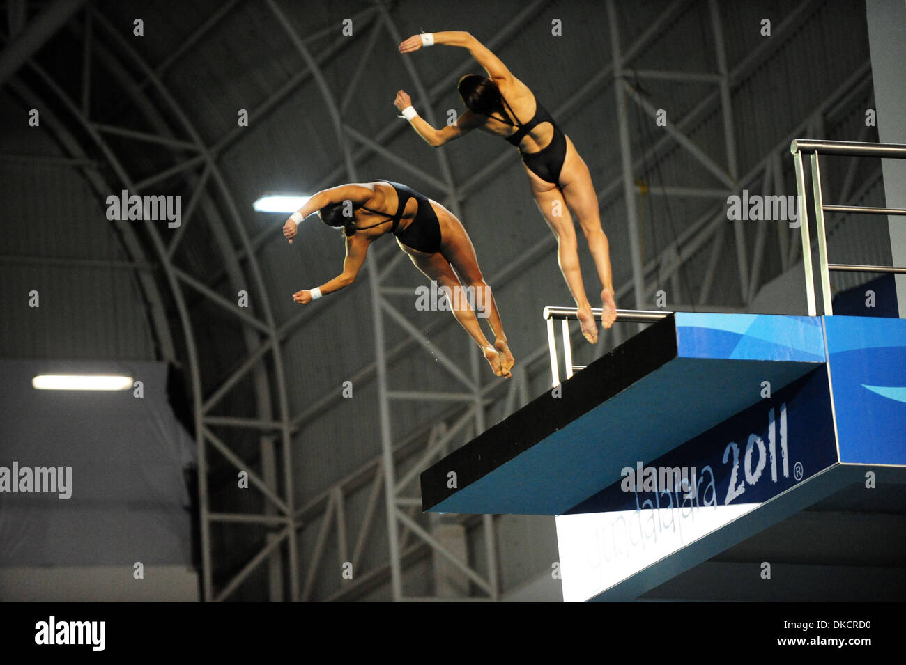 Oct. 27, 2011 - Guadalajara, Mexico - TATIANA ORTIZ and PAOLA ESPINOSA of Mexico won the gold ...