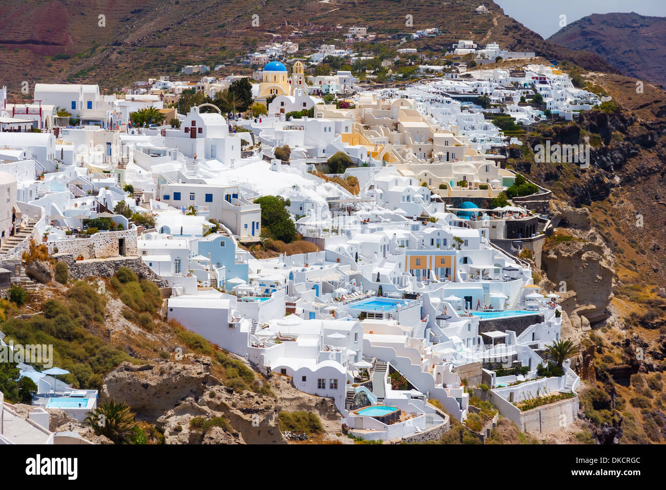 Beautiful Oia village in Santorini island Greece, building details ...