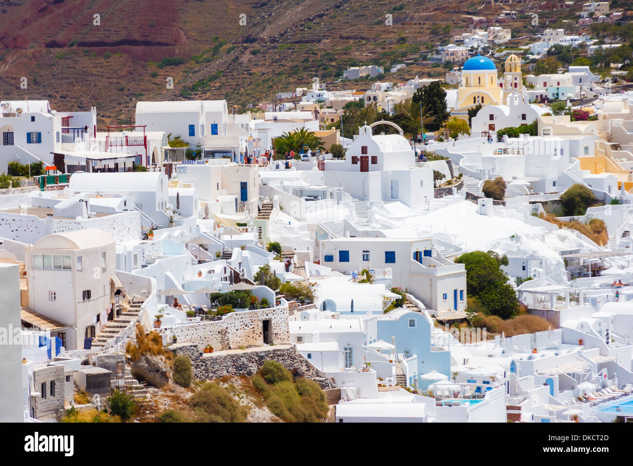Beautiful Oia village in Santorini island Greece, building details ...