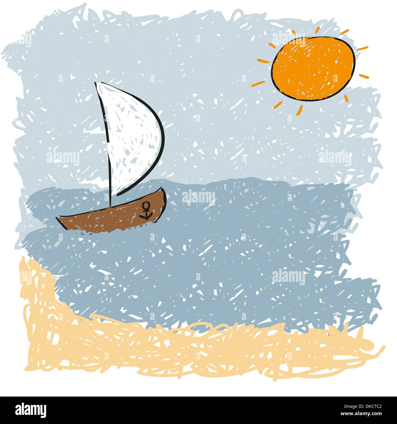 sea waves and rising sun Stock Vector Image & Art - Alamy