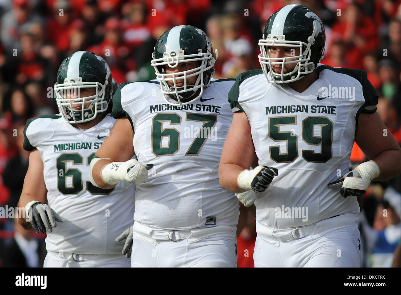Oct. 29, 2011 - Lincoln, Nebraska, U.S - Michigan State tackle Dan ...