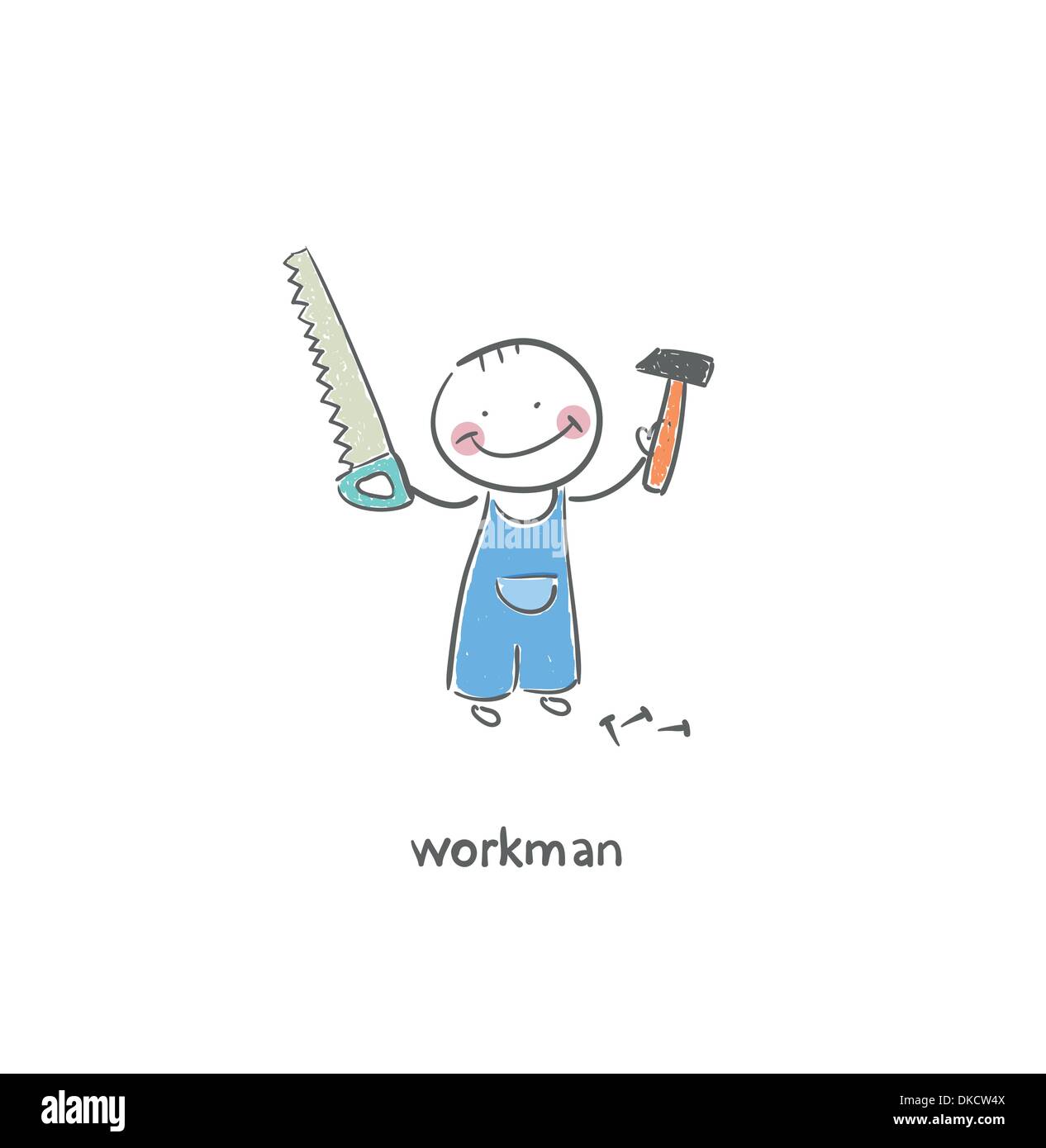 Working man. Illustration Stock Vector Image & Art - Alamy