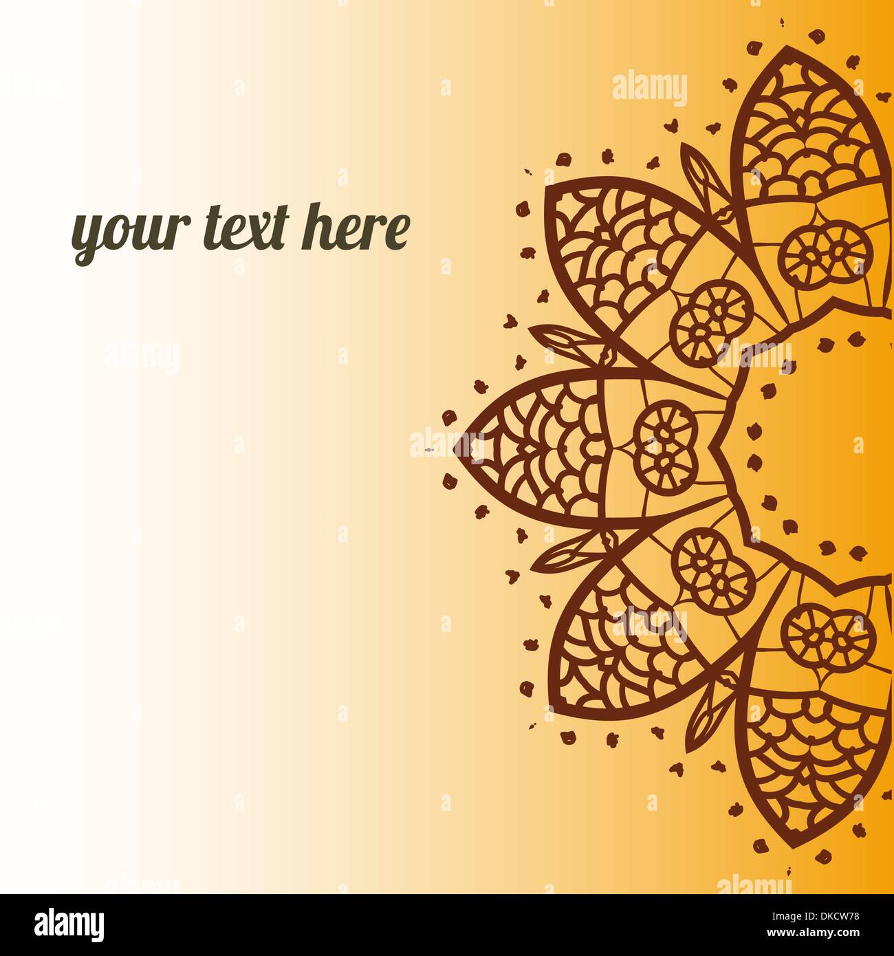 Vector ornate frame with sample text. Perfect as invitation or ...