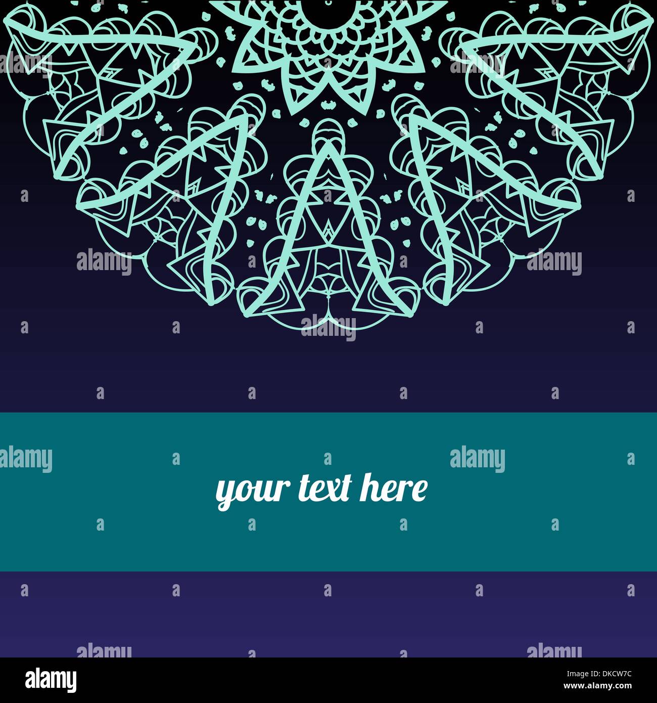 Ornamental half round lace pattern, circle background, crocheting ...