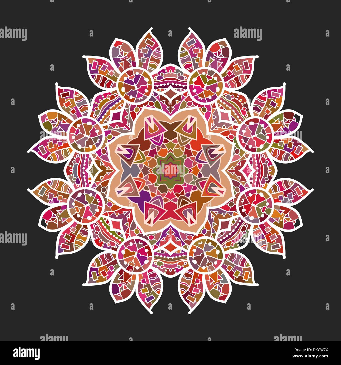 What is karma? Oriental mandala motif round lase pattern on the black ...