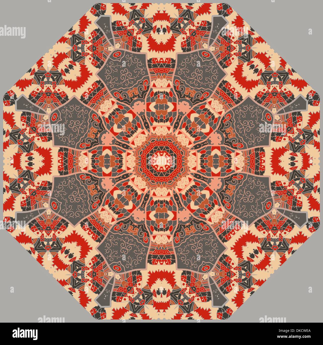 Ornamental round lace pattern, circle background, crocheting handmade ...