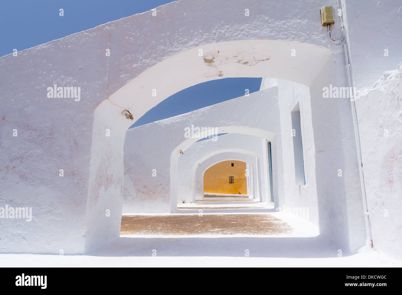 Oia village building details in Santorini island, Greece Stock Photo ...