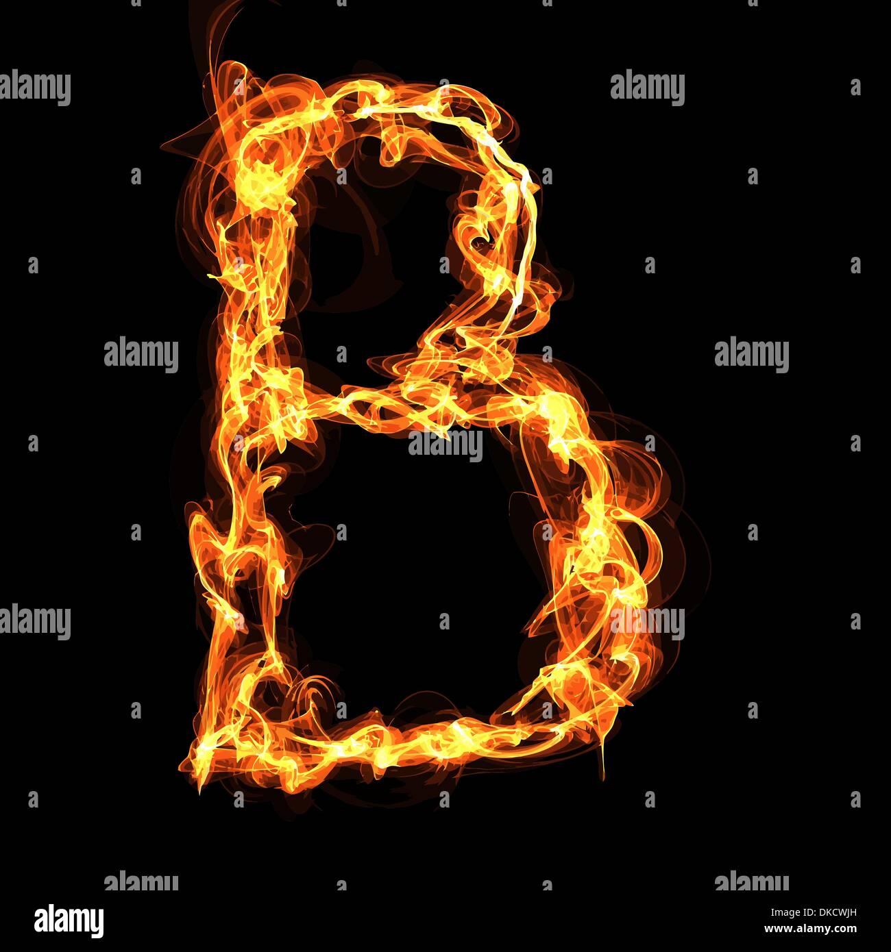 B letter Fire Alphabet Stock Vector Image & Art - Alamy