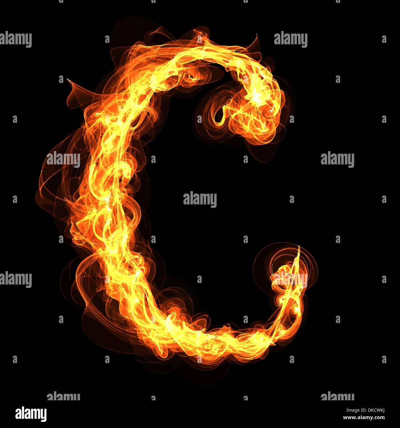 C, Fire Alphabet Stock Vector Image & Art - Alamy