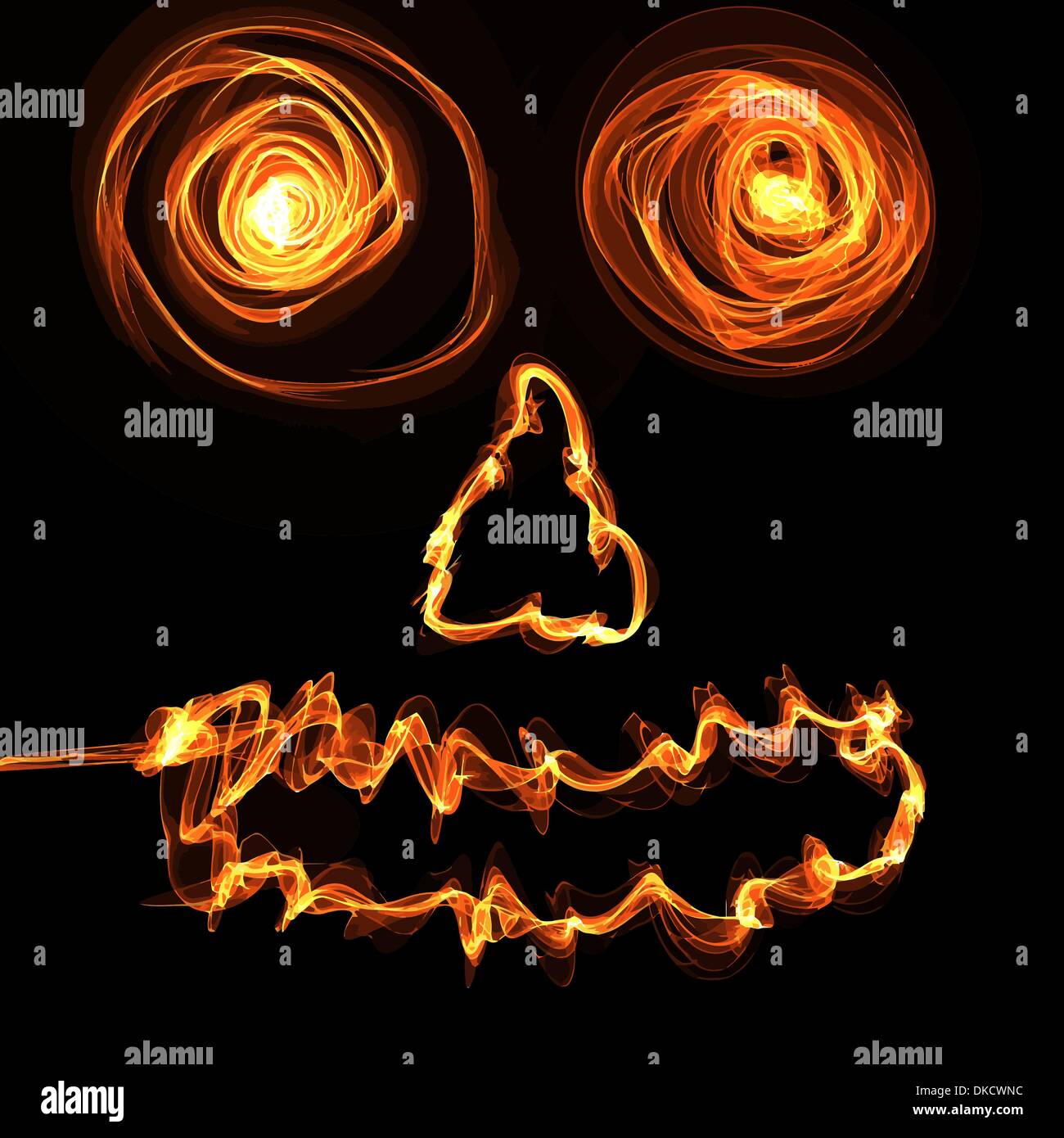 Angry face in a fire on the dark background Stock Vector Image & Art ...
