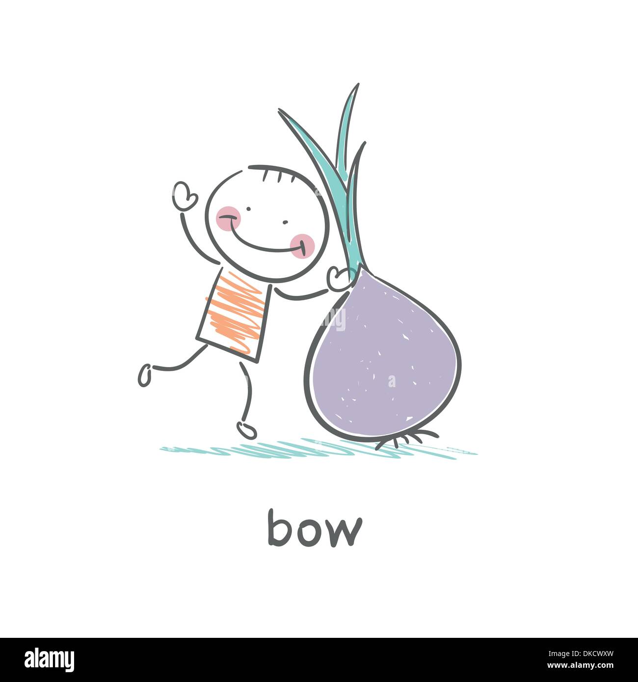 Green onions on white Stock Vector Images - Alamy