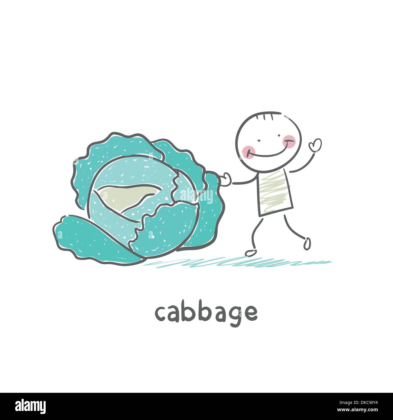 Cabbage and people Stock Vector Image & Art - Alamy