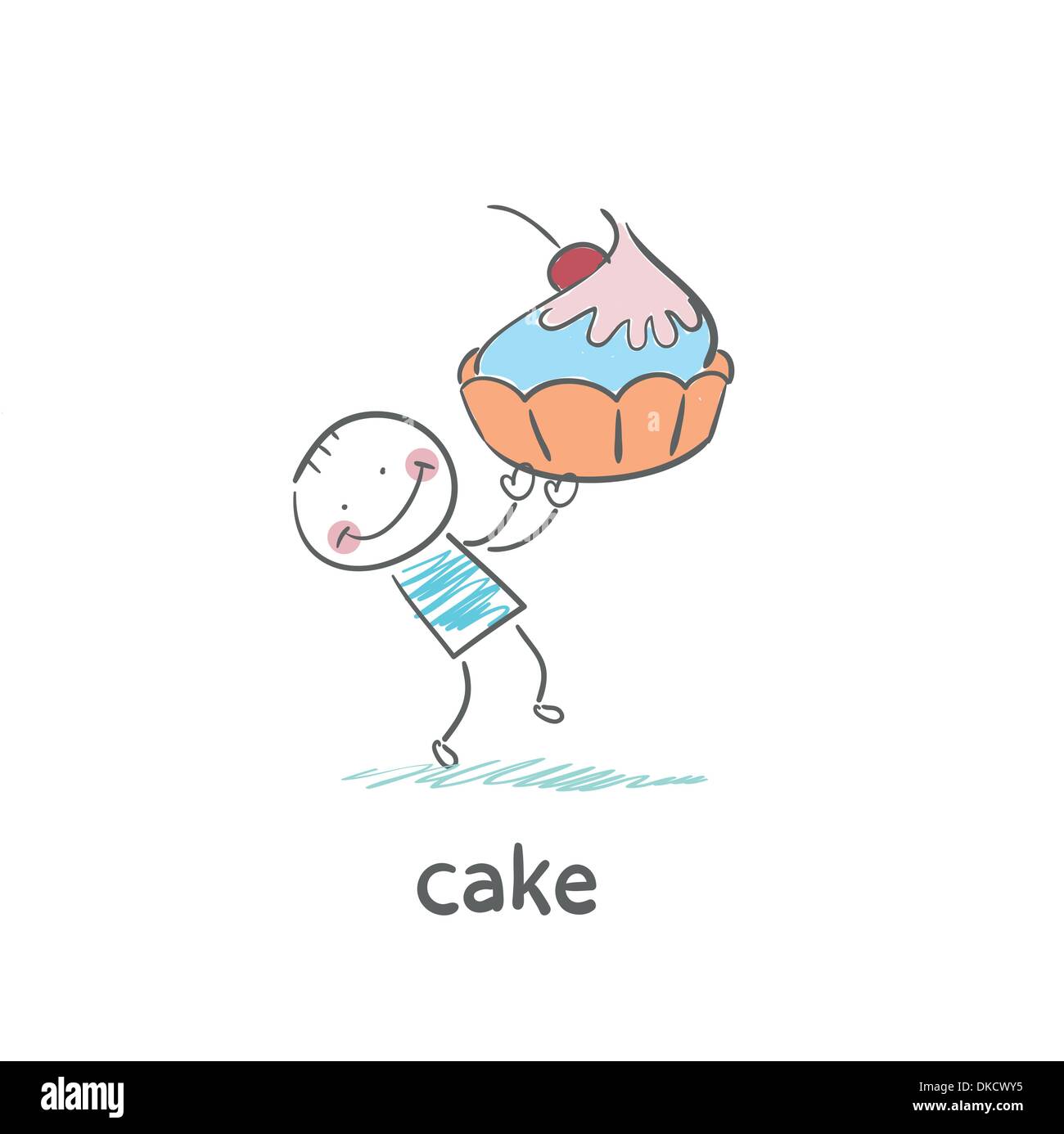 Birthday cake on display Stock Vector Images - Alamy