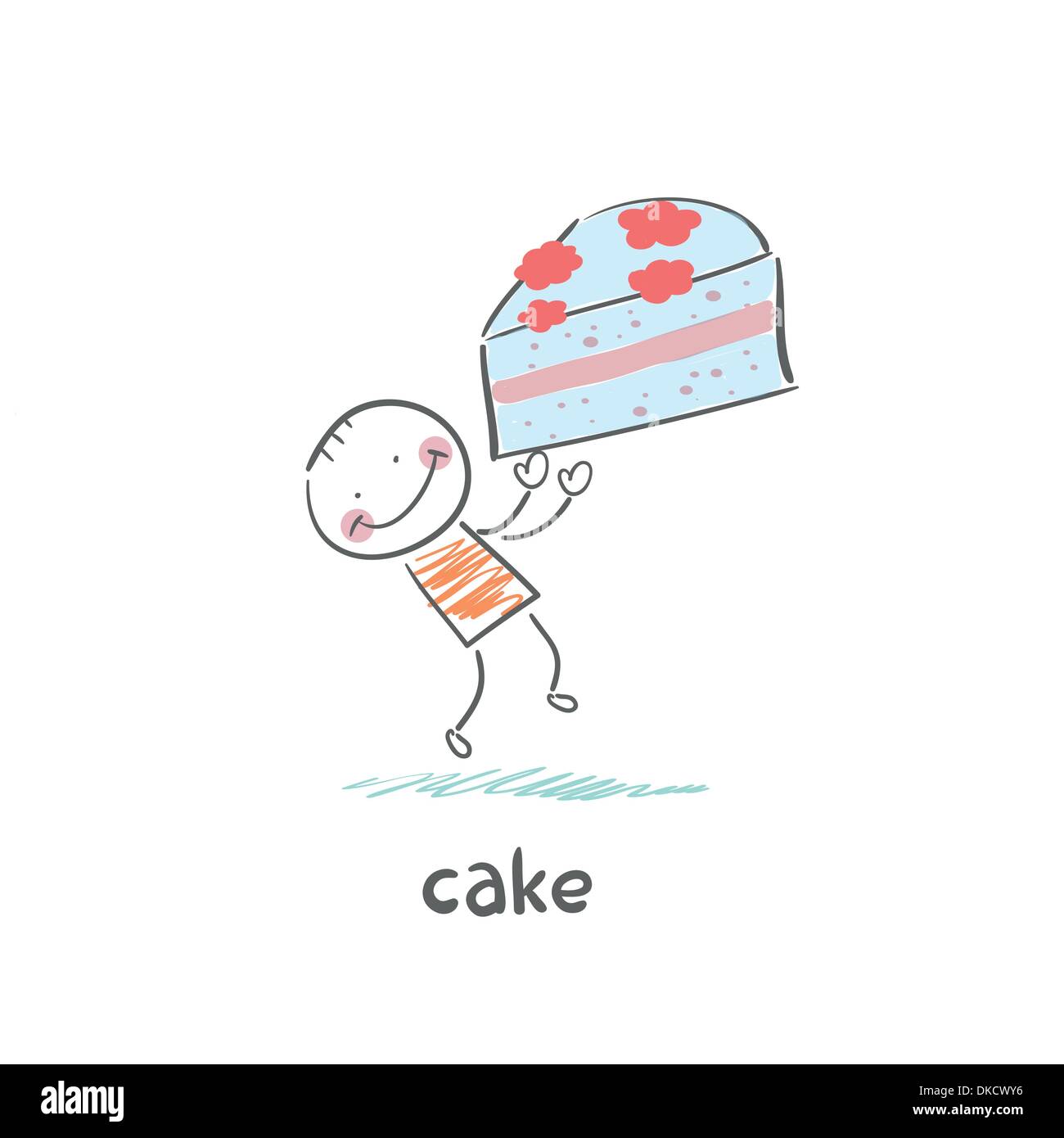 Cherry angel food cake Cut Out Stock Images & Pictures - Alamy