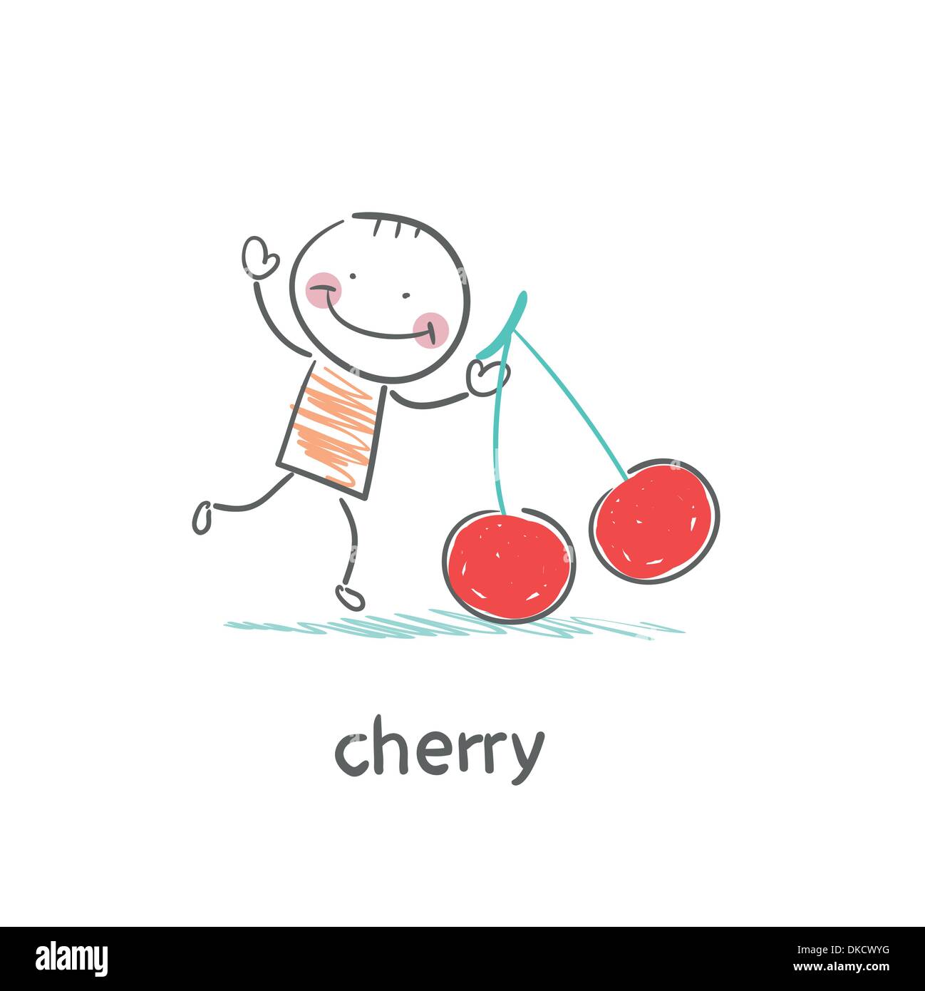 Man and cherry Stock Vector Image & Art - Alamy