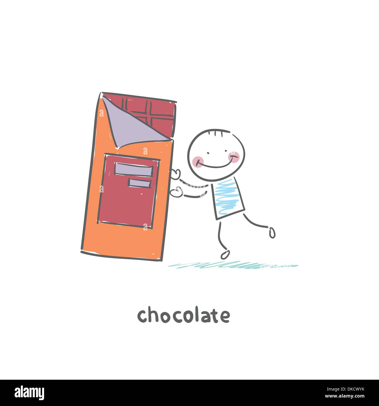 People eating chocolate Stock Vector Images - Alamy